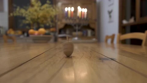 Jewish Dreidel or Sevivon spinning with ... | Stock Video | Pond5