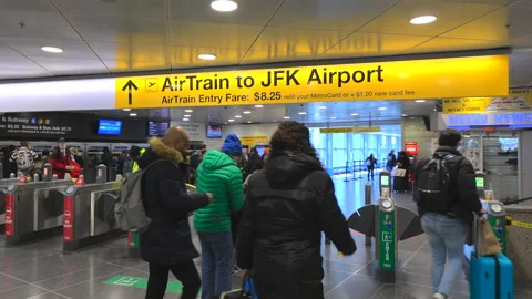 JFK AirTrain - Jamaica Station in Queens... | Stock Video | Pond5