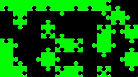 Jigsaw Puzzle Green Screen Transition | Stock Video | Pond5