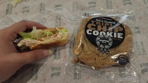 Jimmy John's Triple Chocolate Chip Cooki... | Stock Video | Pond5