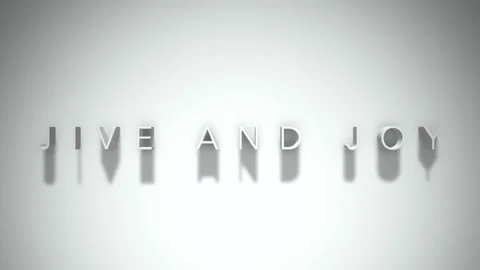 jive and joy 3D title animation white te... | Stock Video | Pond5