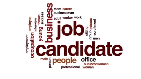 Job candidate animated word cloud, text ... | Stock Video | Pond5