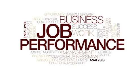 Job performance animated word cloud, tex... | Stock Video | Pond5