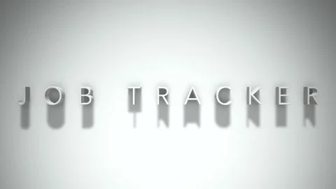 job tracker 3D title animation with shad... | Stock Video | Pond5