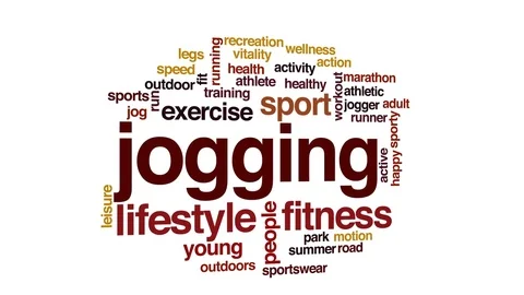Jogging animated word cloud, text design... | Stock Video | Pond5
