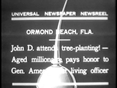 John D. Rockefeller attends a tree plant... | Stock Video | Pond5
