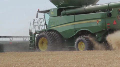 John Deere Combine Side View | Stock Video | Pond5