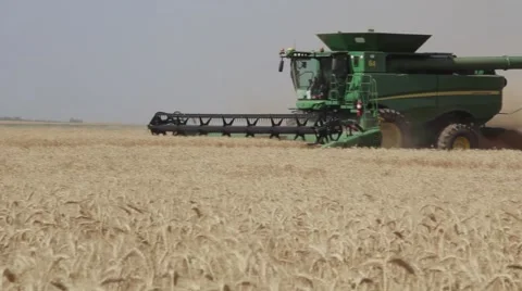 John Deere Combine Side View | Stock Video | Pond5