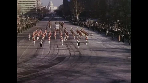 John F. Kennedys inaugural parade, inclu... | Stock Video | Pond5