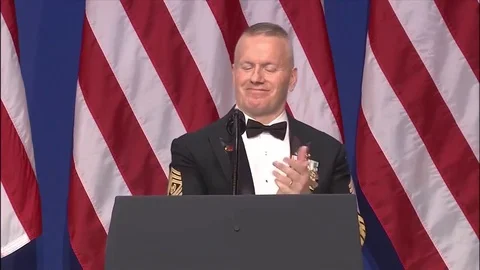 John Wayne Troxell thanking the troop an... | Stock Video | Pond5