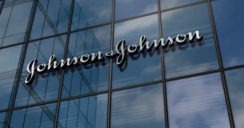 Johnson and Johnson medical company glas... | Stock Video | Pond5