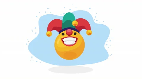 joker with hat emoticon animation | Stock Video | Pond5