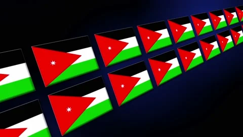 Jordan Flag Animated Background 3d Anima... | Stock Video | Pond5