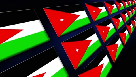 Jordan Flag Animated Background 3d Anima... | Stock Video | Pond5