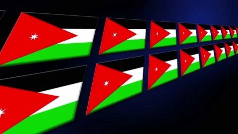 Jordan Flag Animated Background 3d Anima... | Stock Video | Pond5