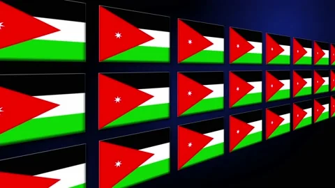Jordan Flag Animated Background 3d Anima... | Stock Video | Pond5