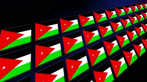 Jordan Flag Animated Background 3d Anima... | Stock Video | Pond5