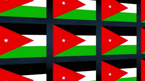 Jordan Flag animation 3d, National Flag ... | Stock Video | Pond5