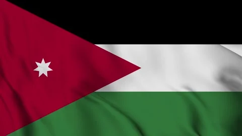 Jordan flag animation for background in ... | Stock Video | Pond5