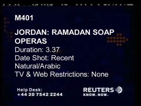 JORDAN: RAMADAN SOAP OPERAS APPEAR TO BE... | Stock Video | Pond5