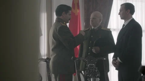 Joseph Stalin smoking cigar during Tehra... | Stock Video | Pond5