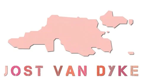 Jost Van Dyke map with paper regions. An... | Stock Video | Pond5