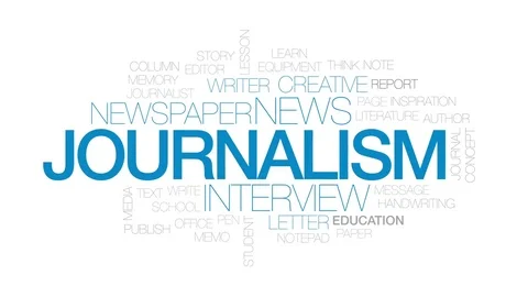 Journalism animated word cloud, text des... | Stock Video | Pond5