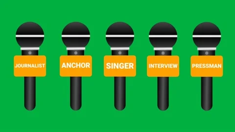 journalist, anchor, singer, interview an... | Stock Video | Pond5