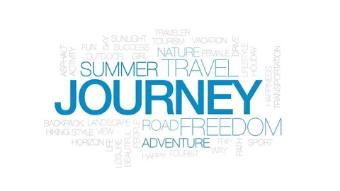 Journey animated word cloud, text design... | Stock Video | Pond5