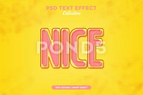 PSD Template: Joy cartoon comic 3d text effect template psd #280811495