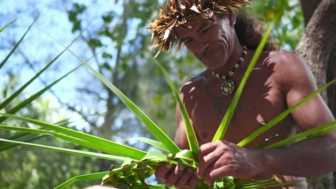 Joyful indigenous man with tattoos in Bo... | Stock Video | Pond5