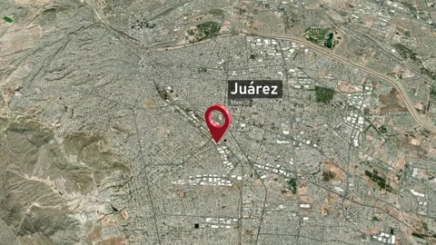 Juárez City Map Zoom (Mexico) from Spac... | Stock Video | Pond5