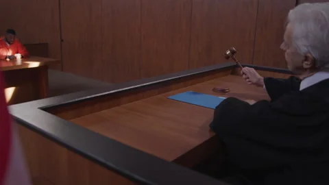 Judge Gives a Final Verdict in a Courtro... | Stock Video | Pond5