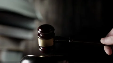 Gavel Hitting A Block Stock Footage ~ Royalty Free Stock Videos | Pond5