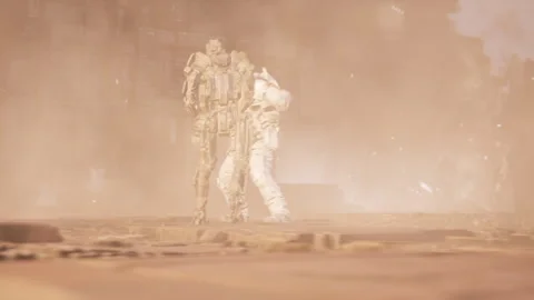 Judo and karate fight in sci fi battle i... | Stock Video | Pond5