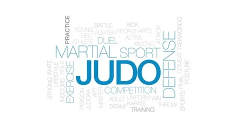 Judo animated word cloud, text design an... | Stock Video | Pond5