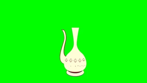 Jug animation. Green background. | Stock Video | Pond5