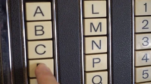 jukebox number input push button | Stock Video | Pond5