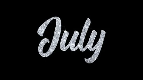 July Blinking Text Wishes Particles Gree... | Stock Video | Pond5
