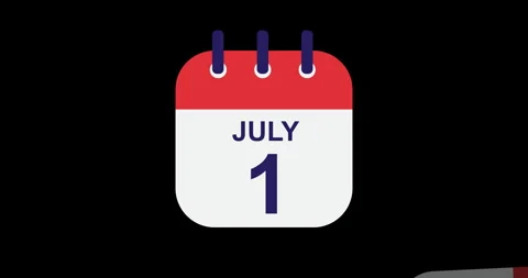 July Calendar Animation | Stock Video | Pond5