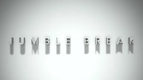 jumble break 3D title animation white t... | Stock Video | Pond5