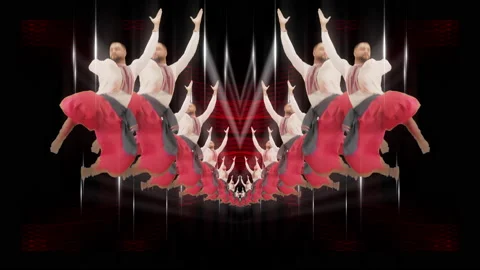 Jump by Cossack ukraine man dancing on 4... | Stock Video | Pond5