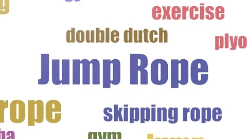 Jump Rope Word Cloud Animated Isolated O... | Stock Video | Pond5