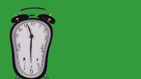 Jumping alarm clock animation with green... | Stock Video | Pond5