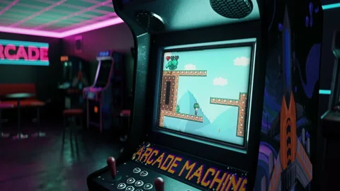 Jumping And Collecting Points In Old Vid... | Stock Video | Pond5