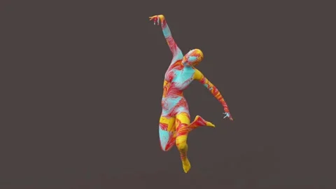 Jumping mannequin dancing model, beautif... | Stock Video | Pond5