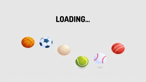 Jumping Sport ball. Sport loading progre... | Stock Video | Pond5