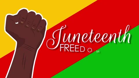 juneteenth freedom animated happy junete... | Stock Video | Pond5