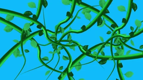 Jungle vines animation growing elements ... | Stock Video | Pond5
