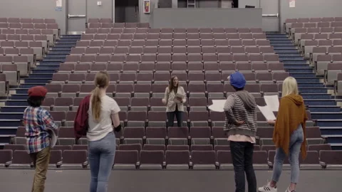 Junior high drama teacher directing stud... | Stock Video | Pond5